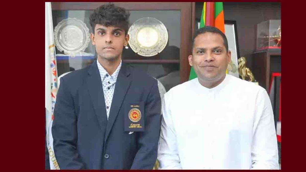 Olympic qualifier Viren Nettasinghe meets the Sports Minister - SL Sports